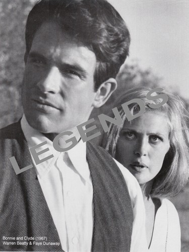 Faye Dunaway as Bonnie & Warren Beaty as Clyde 1967 B&W Reprint 8" x 10 ...
