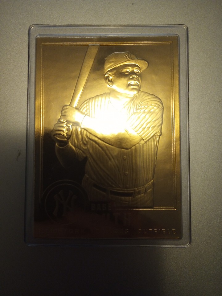 Babe Ruth 1996 Danbury Mint Sealed 22kt Gold Card #30 New York Yankees ...