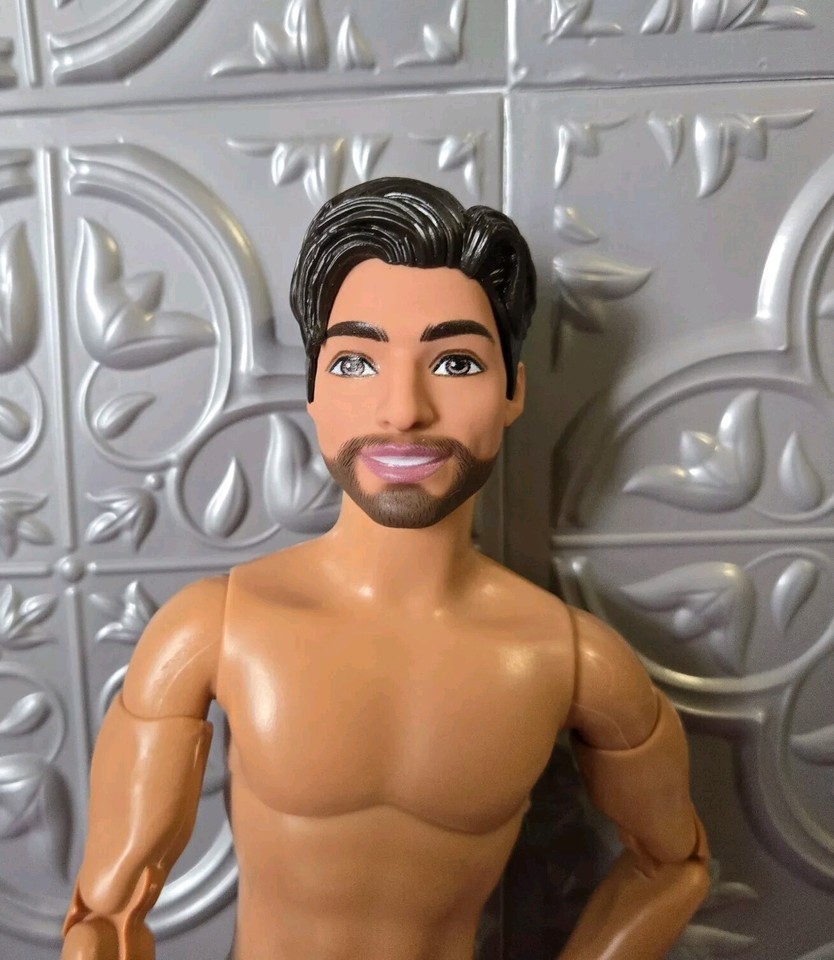 Nude Hybrid Barbie Ken with Beard, Fashionista #227 Made to Move Body ...