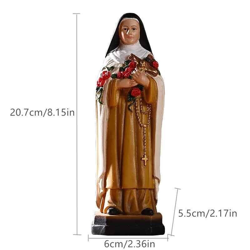 Resin Crafts Nun St. Rita of Cascia Catholic Creative Figure Statue ...