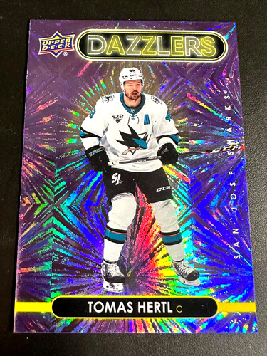 Tomas Hertl 2021-22 Upper Deck Series 1 Purple Dazzlers SP Card #DZ-37 ...