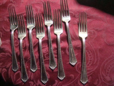 Silverplate Dinner Forks MARION Silver plate Camden Pattern 1929 7 ...