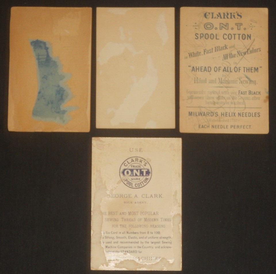 4 Children theme Clark's O.N.T. or Mile-End spool cotton trade card | eBay