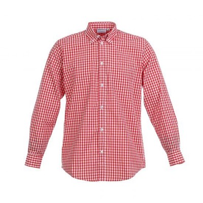 Chef Works D500WRCXL Men's Red Gingham Dress Shirt | eBay