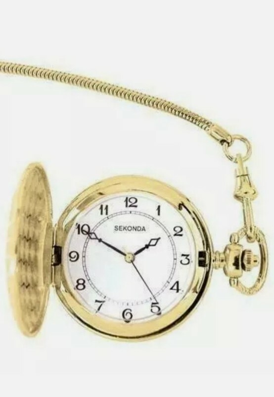 Sekonda Pocket Watch Classic Full Hunter Patterned Case 3799 RRP £49.99 ...