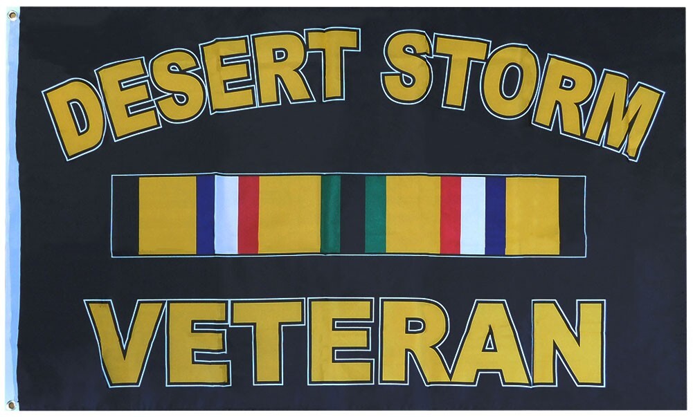 Desert Storm Veteran Ribbon Black Premium 3x5 3'x5' Polyester 100D Flag ...