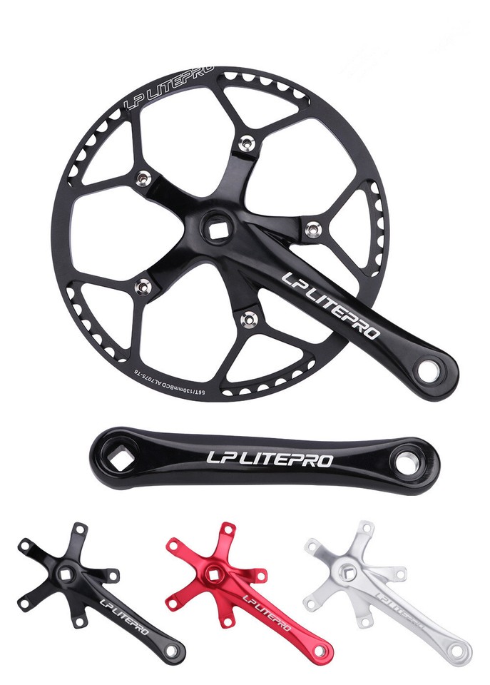 Litepro Bike Crankset Chainring Folding Bike Square Hole Crank ...