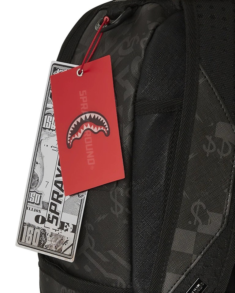 SPRAYGROUND LIMITED EDITION BACKPACK 3AM CHECK BLACK GREY FAUX LEATHER ...
