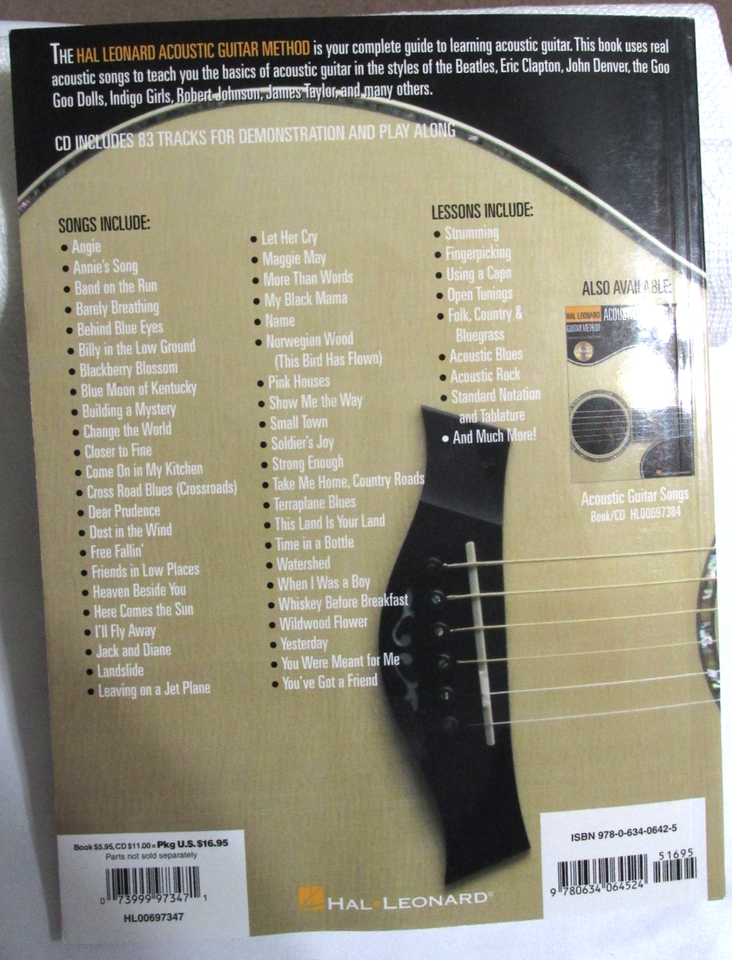 Acoustic Guitar Hal Leonard ( CD Included ) | eBay