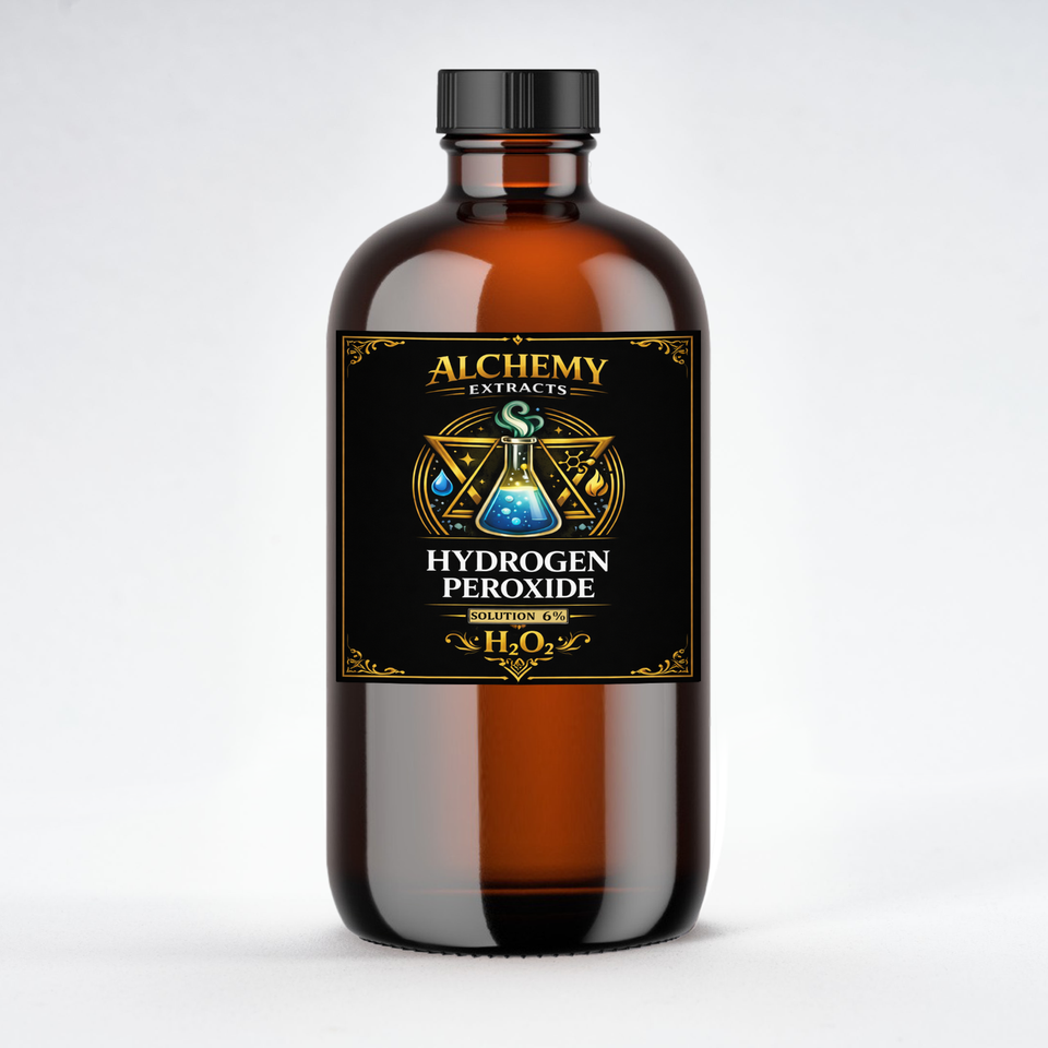 Hydrogen Peroxide 3%, 6%, & 12% Amber Glass Food Grade H202 ...