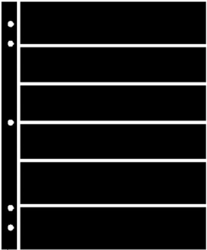 10 Showgard Stock Sheets Double Sided 6 ROWS For STAMPS Fits 3 Ring ...