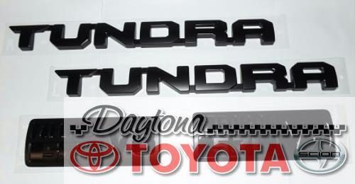 OEM TOYOTA TUNDRA BLACK-OUT SOLID EMBLEM SET OF 4 75471-0C160 | eBay