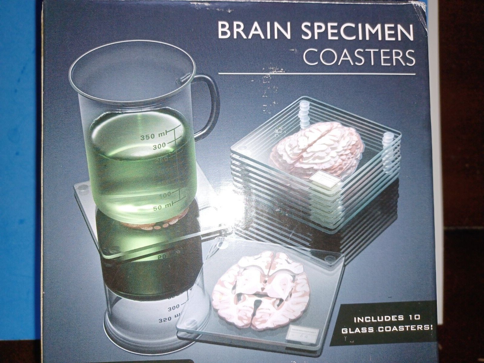 THINKGEEK Anatomic Brain Specimen Coasters Set of 10 pieces Original ...