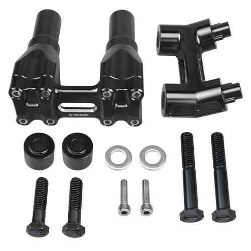 CNC for Harley Fat Boy FLSTF 01-17 Handlebar Risers Clamp Pullback ...