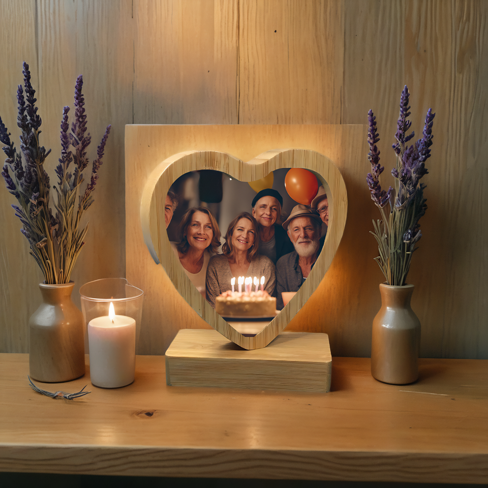 Mum Birthday Gifts for Woman Personalised Heart Shaped Picture Frame ...