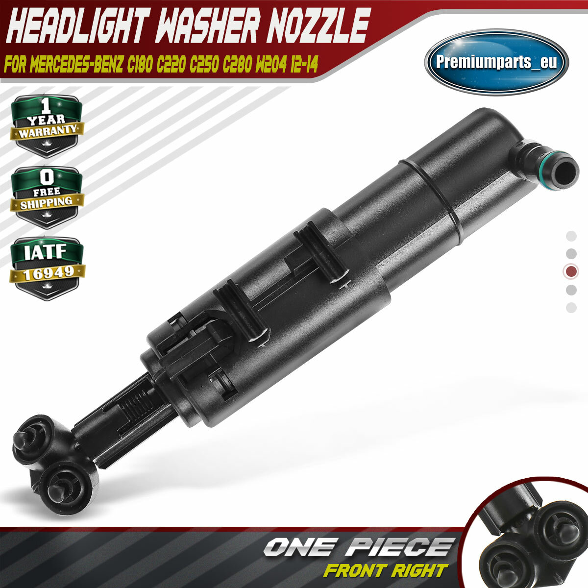 Headlight Washer Nozzle Right for Mercedes-Benz C180 C220 C250 C280 ...