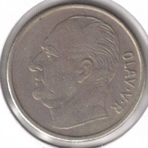 1968 Norway Circulated Olav V Head & Horse 1 Krone Coin! | eBay
