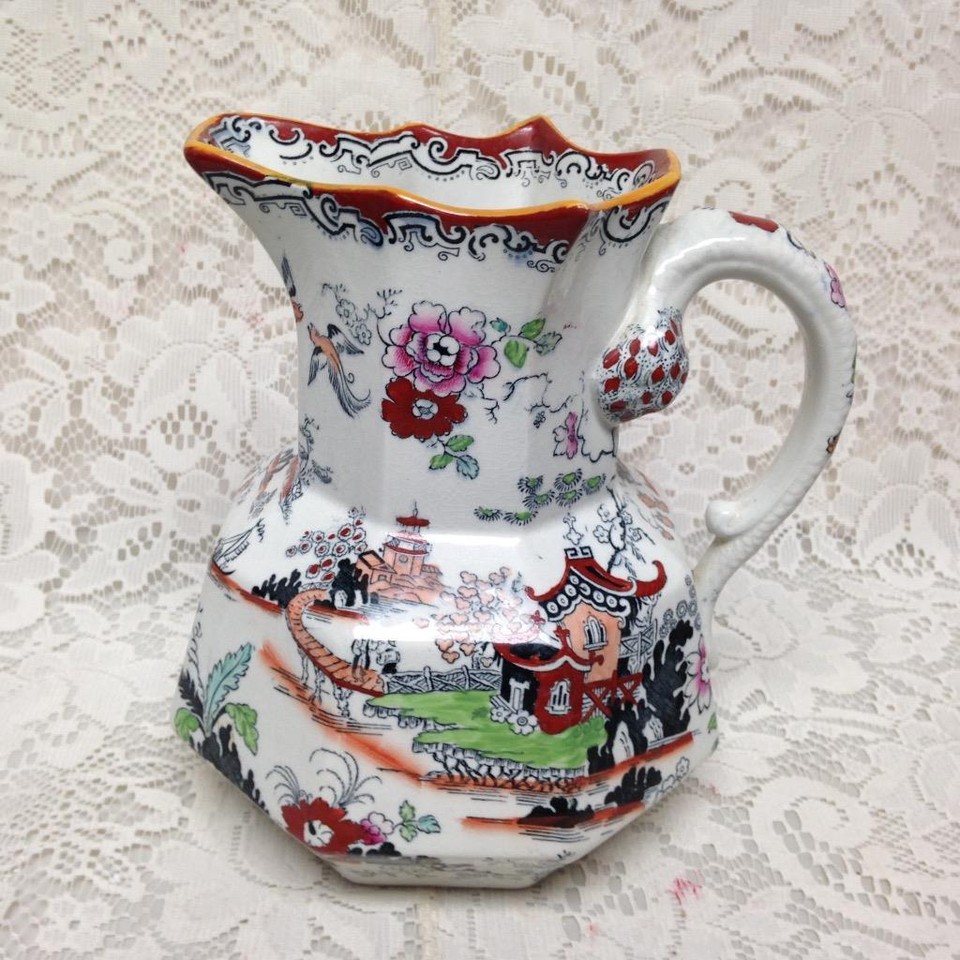 Antique, English Mason's Style Gaudy Blue Willow 12in Wash Bowl-8in ...