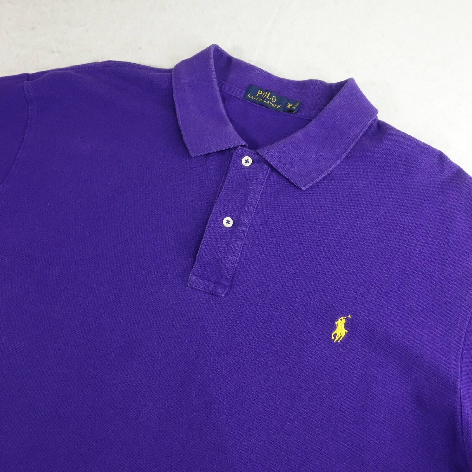 Ralph Lauren Shirt Mens 3XB Big Purple Rugby Knit Pony Polo Classic Preppy