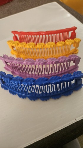 Vintage Goody Banana Hair Clincher Comb Clips Lot Of 4 Multicolored ...