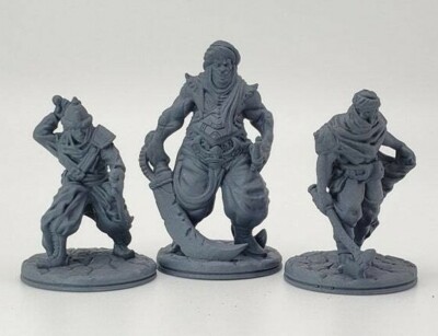 3pc Desert Bandits - 32mm Scale DnD Miniature | Dungeons and Dragons ...