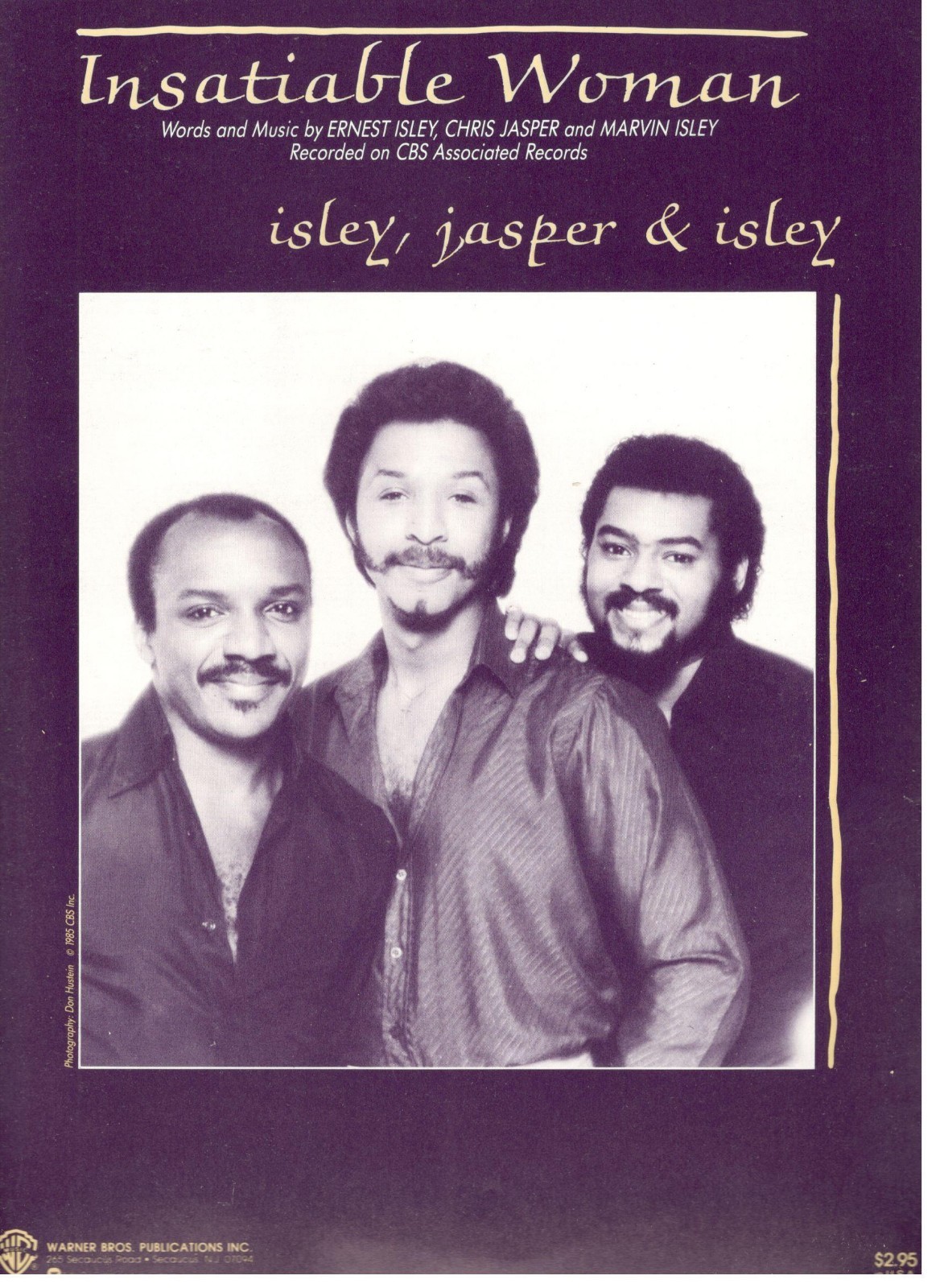 ISLEY, JASPER & ISLEY-INSATIABLE WOMAN-SHEET MUSIC-PIANO/VOCAL/GUITAR ...