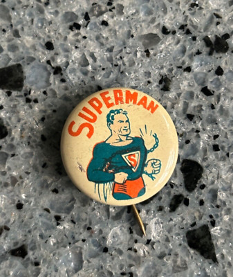 1939 Superman Pin Action Comics Magazine First Pinback | eBay
