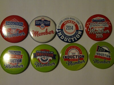 Baseball Hall of Fame - HOF Induction Weekend Member Buttons / Pins ...