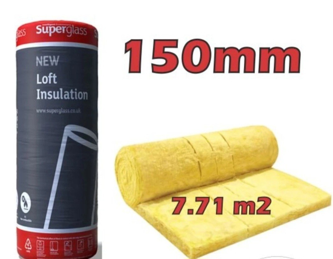 Superglass Loft Insulation 150mm Rolls 7.7m2 BARGAIN | eBay UK