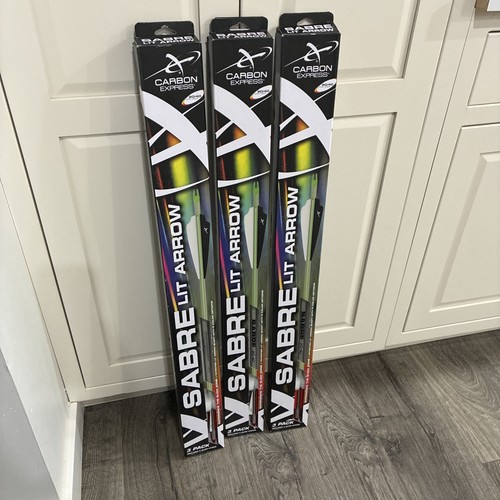 3 Boxes-CARBON EXPRESS SABRE LIGHTED ARROWS + Glow Stick Refill Pack ...