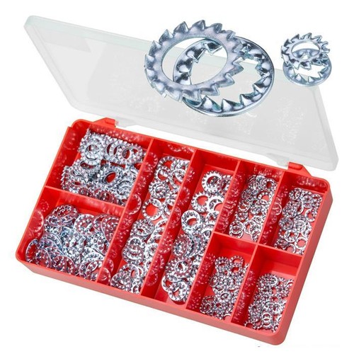 2 x 300 Piece Torres M5 - M12 Zinc Internal & External Lock Washer Kit ...