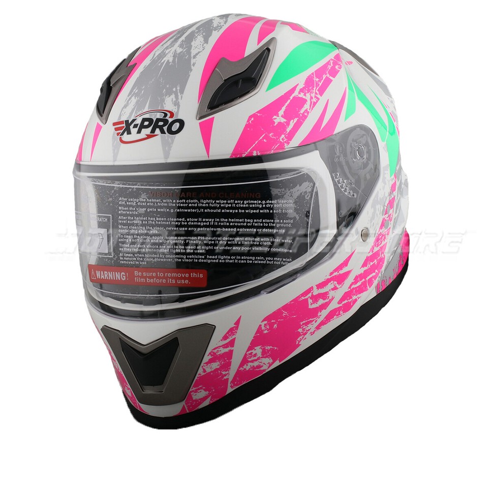 X-PRO Motorcycle Full Face Helmet Adult Street Bike Helmets DOT ...