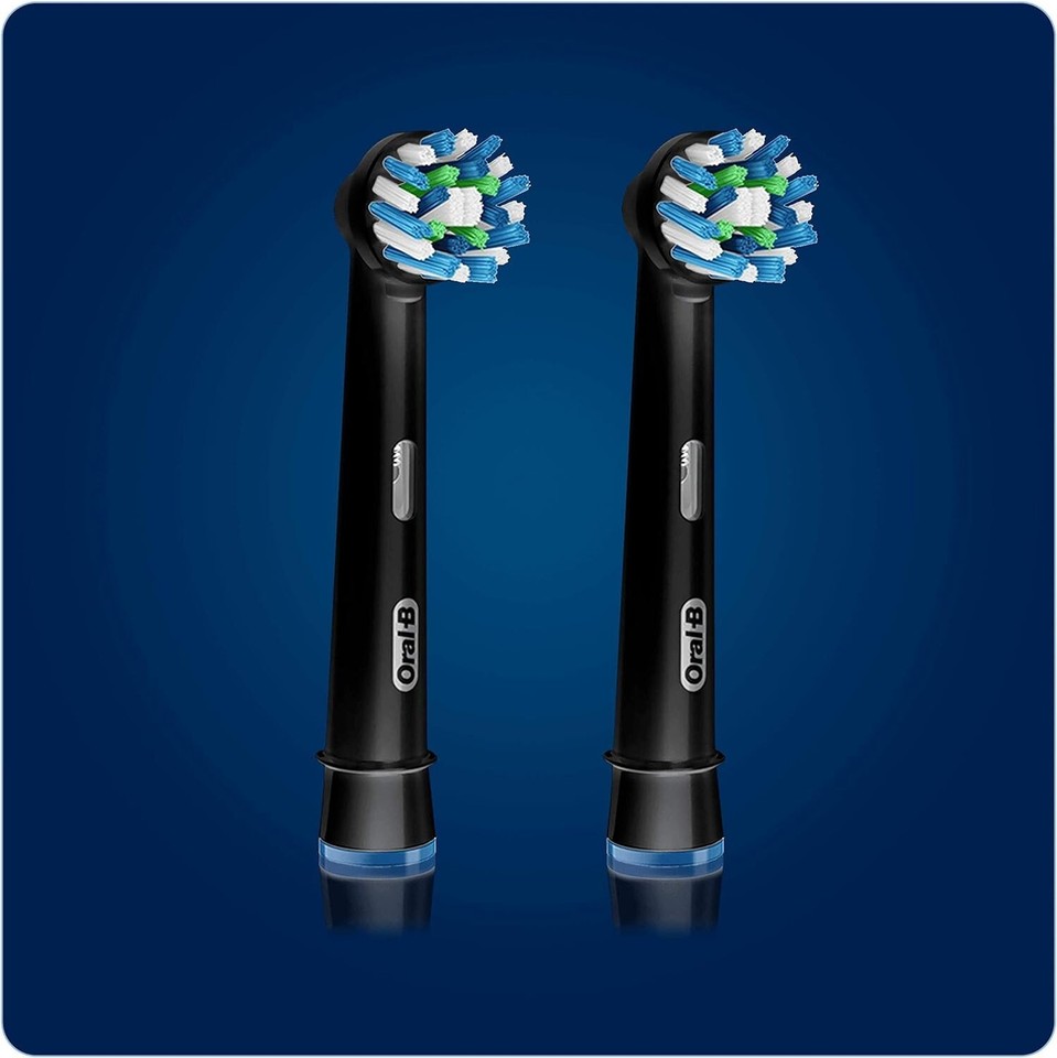 2 Pack Oral B Cross Action Braun Replacement Electric Toothbrush Heads ...