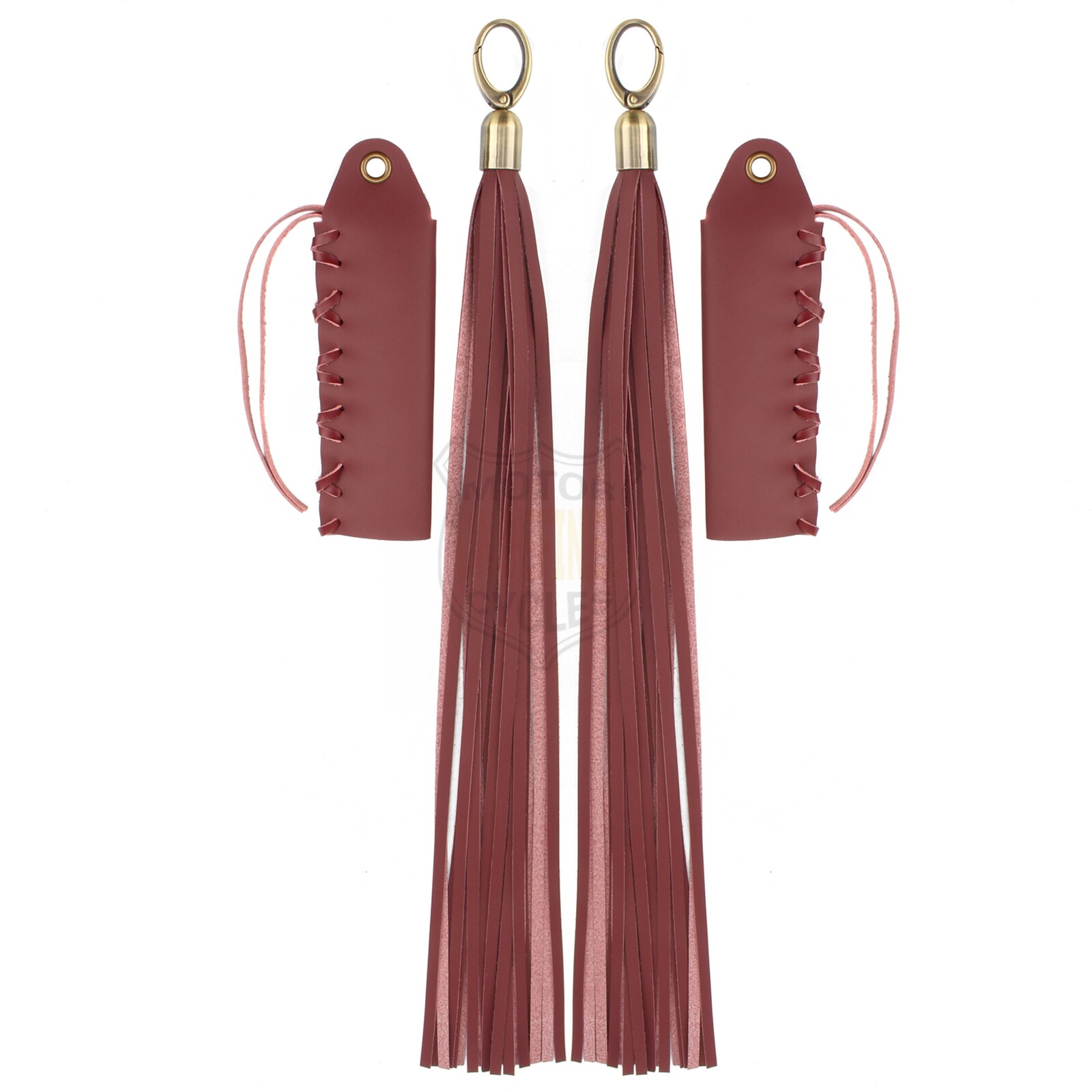 Motorcycle 7/8" 1" Handlebar Hand Grips Cover Leather Fringe Protector ...