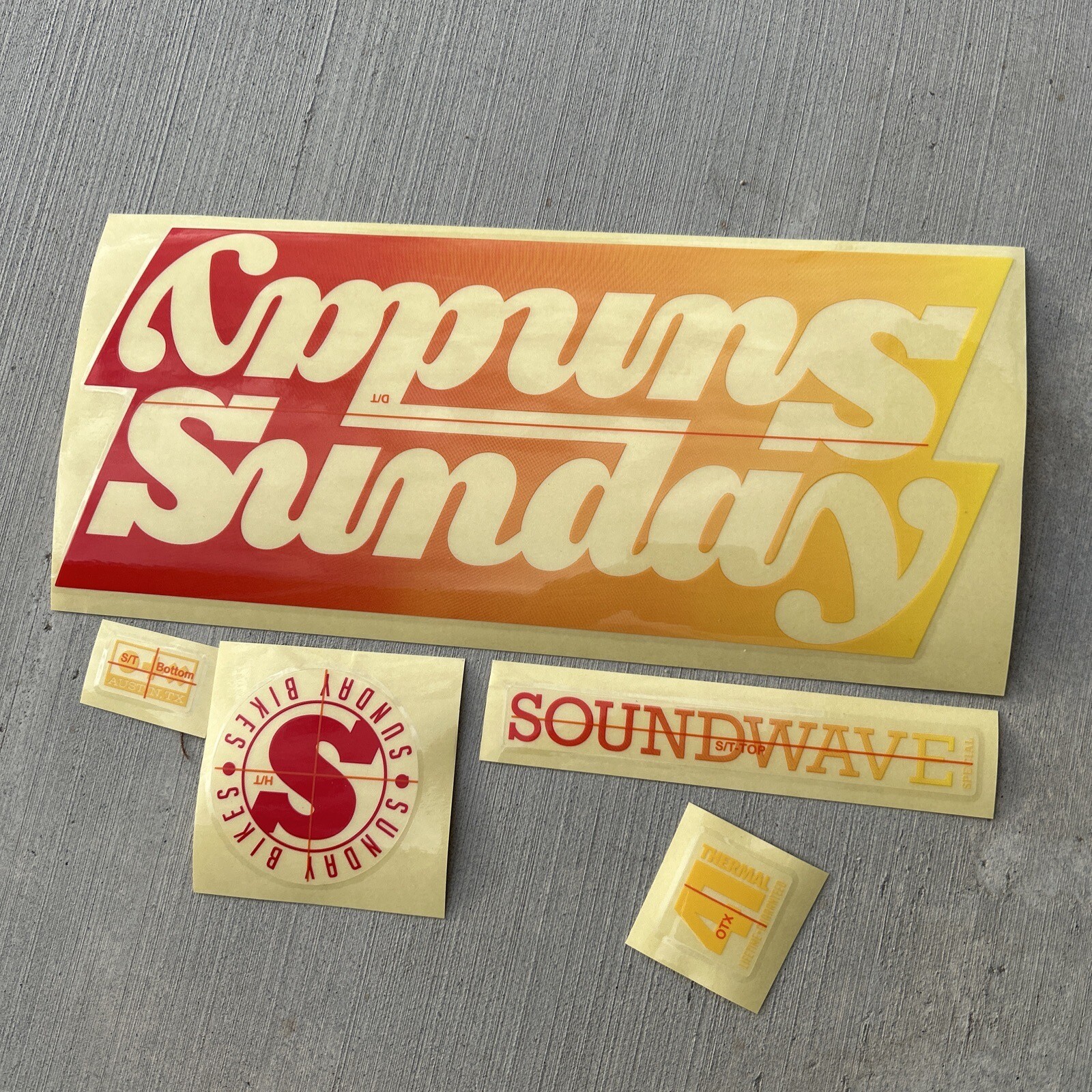 SUNDAY SOUNDWAVE FRAME STICKER KITSunset Fade BMX Bikes Sunday Odyssey ...
