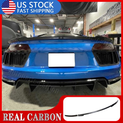 For Audi R8 V10 COUPE 2016-2022 Carbon Fiber Rear Bumper Splitter Wing ...