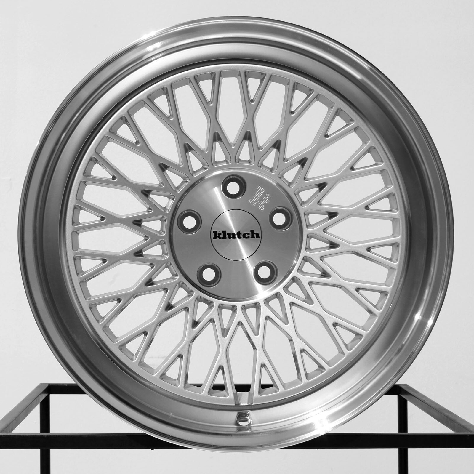 18x8.5/18x9.5 Klutch SLC1 5x110 35/35 Silver Machined Lip Wheels Rims ...
