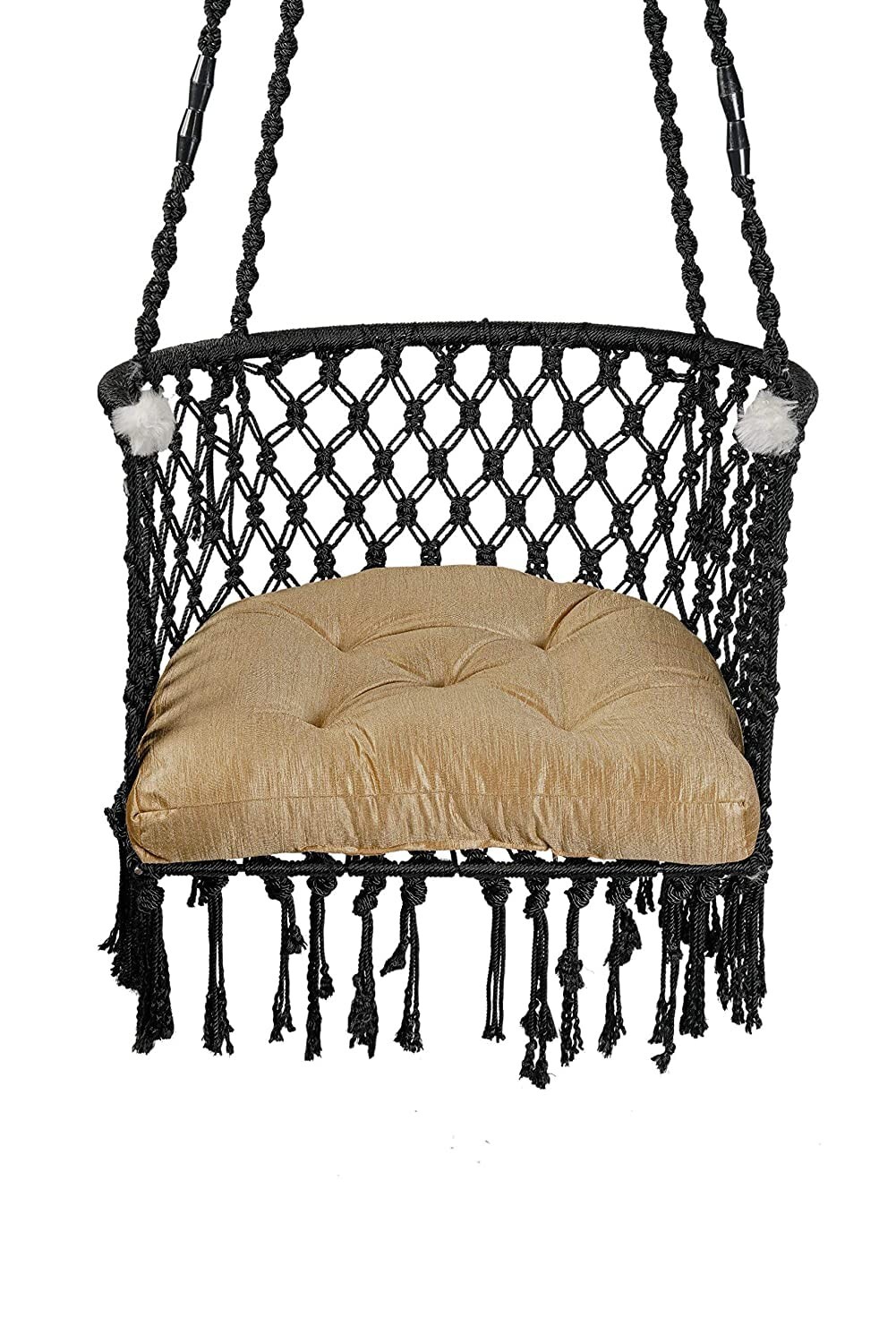 Portable Hanging Cotton Swing Relaxing Chair Jhula Cushion Decor ...
