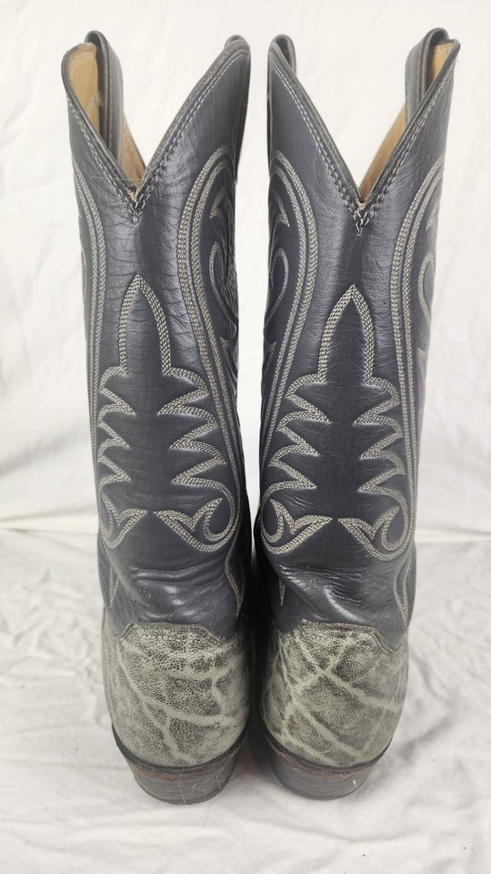 Justin Elephant Print Cowboy Boots 10.5 D | eBay