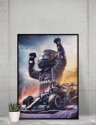 Lewis Hamilton Poster Formula 1 Wall Art Lewis Hamilton Sim Racing ...