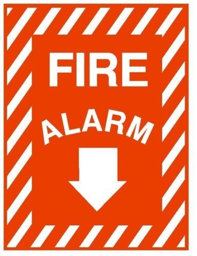 Fire Alarm Arrow Sticker OSHA Work Safety Business Sign Decal Label ...