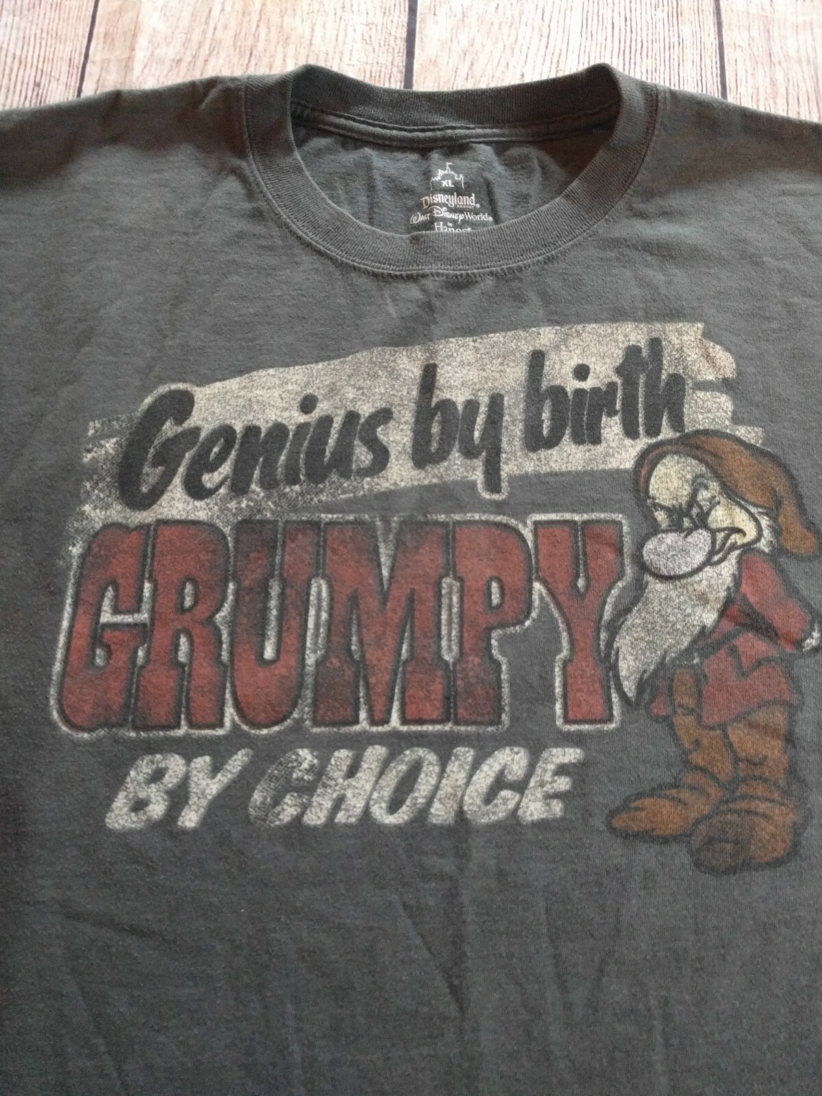 Disneyland Disney World XL T Shirt GRUMPY Genius By Birth GRUMPY By ...