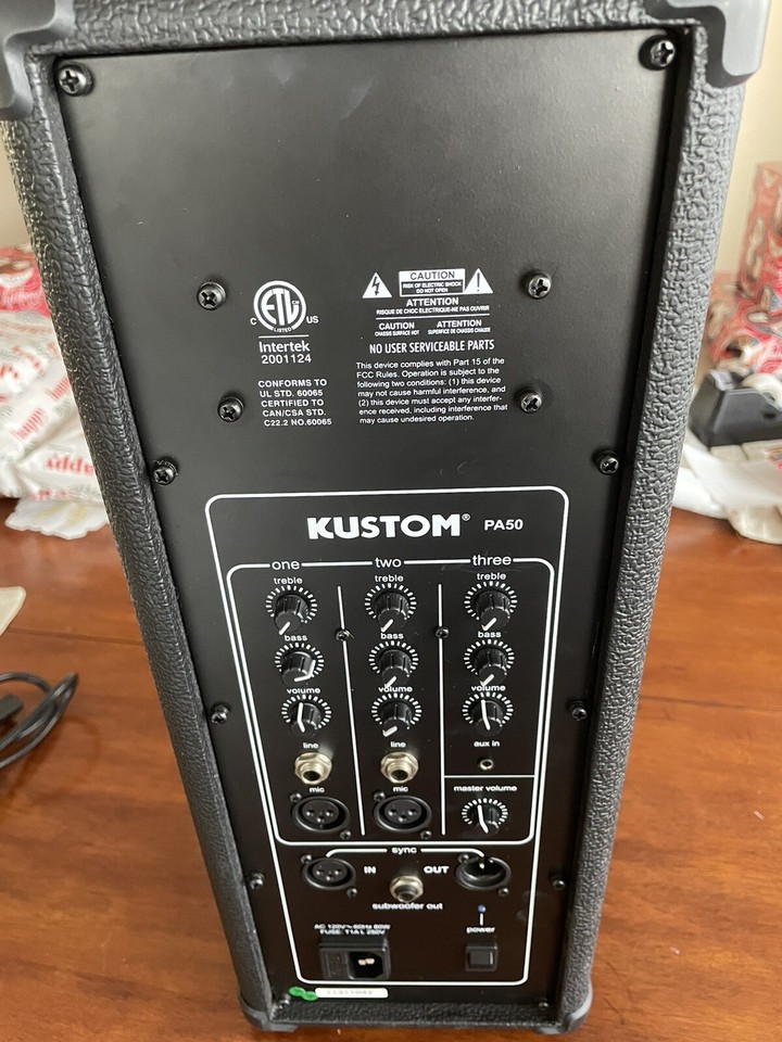 Kustom PA50 Powered PA System Speakers W/Power Cord | eBay
