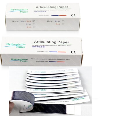 Dental Articulating Paper Occlusal Record Hydrophilic Bar Blue Red 1 ...