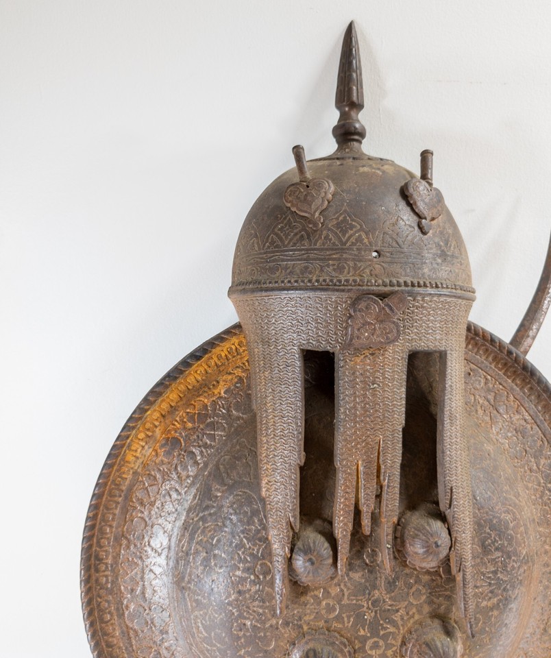Antique Decorative Cast Iron Arms & Armor Middle Eastern Turkish Shield ...