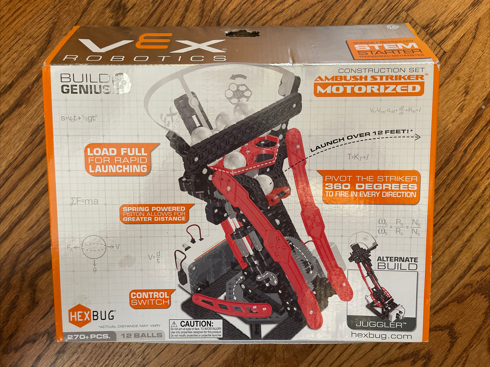 Vex Robotics Ambush Striker Motorized 270 Pieces -NEW Stem Build Genius ...