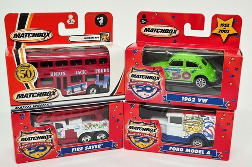 Matchbox 50 Collection Small Scale - London Bus Fire Saver Ford Model A ...