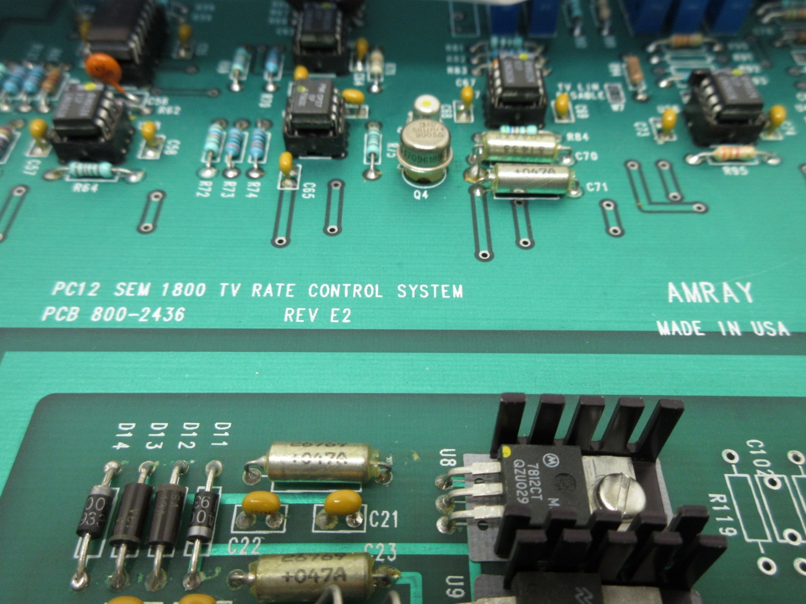 Amray 800-2436 PC12 SEM 1800 TV Rate Control System Card PCB Used ...
