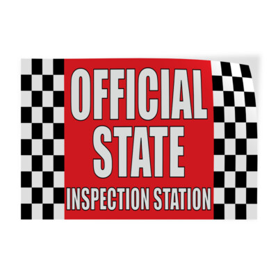 Decal Stickers Official State Inspection Station #1 Vinyl Store Sign ...
