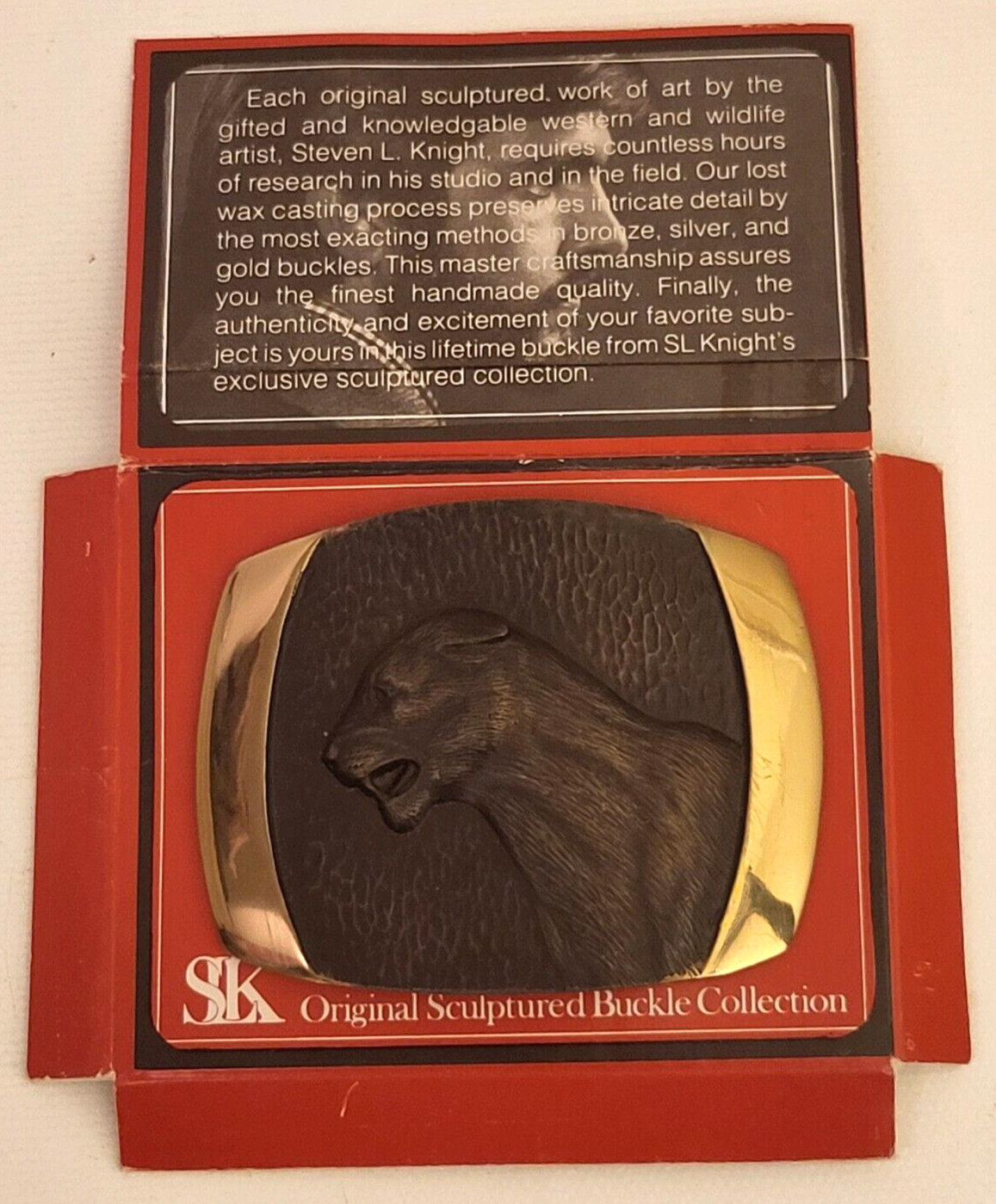 1978 Steven L. SL Knight Sculpture Bronze Mountain Li… - Gem